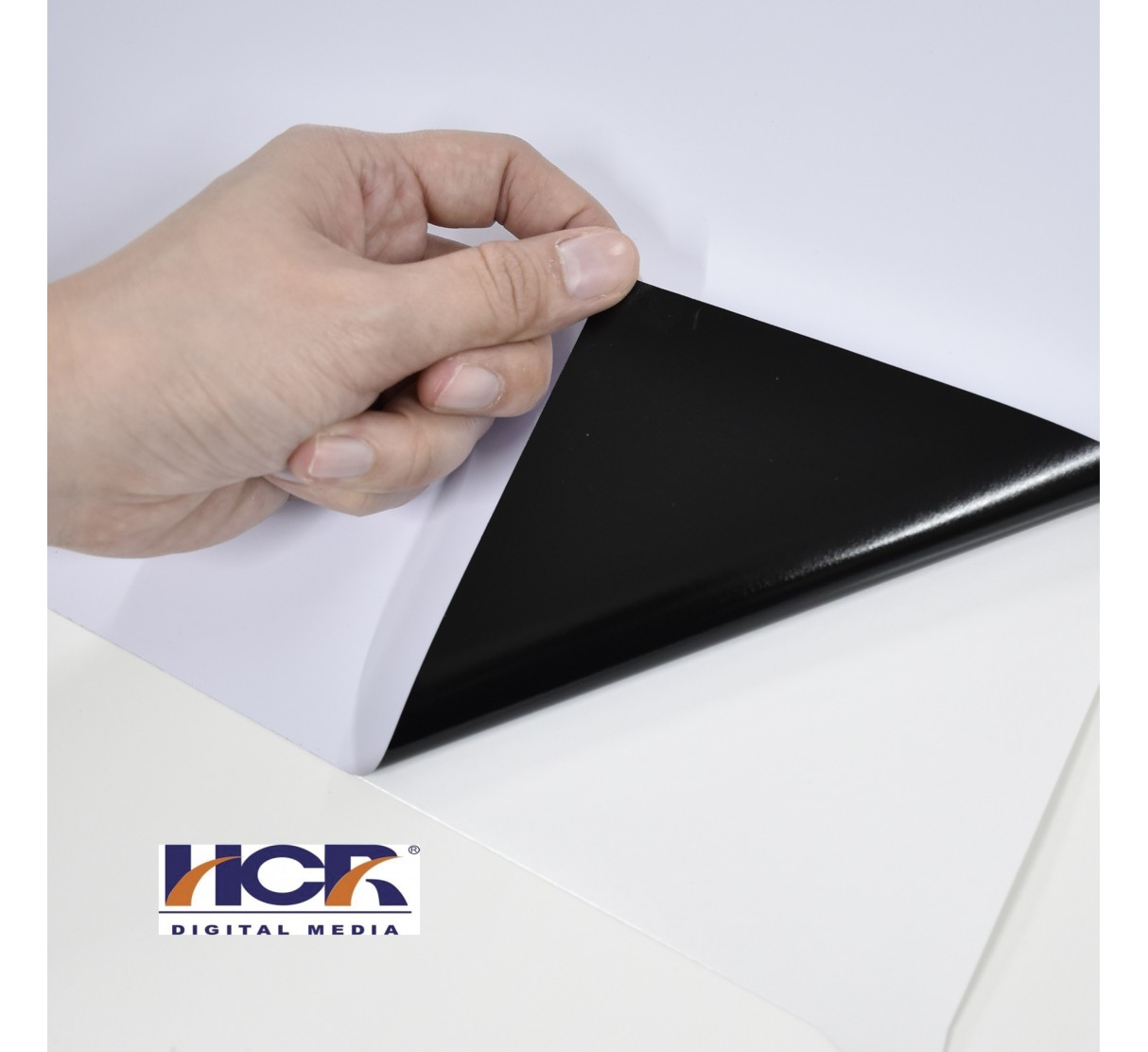 HCR - Solvent Removable Glossy Sticker (Black adhesive)
