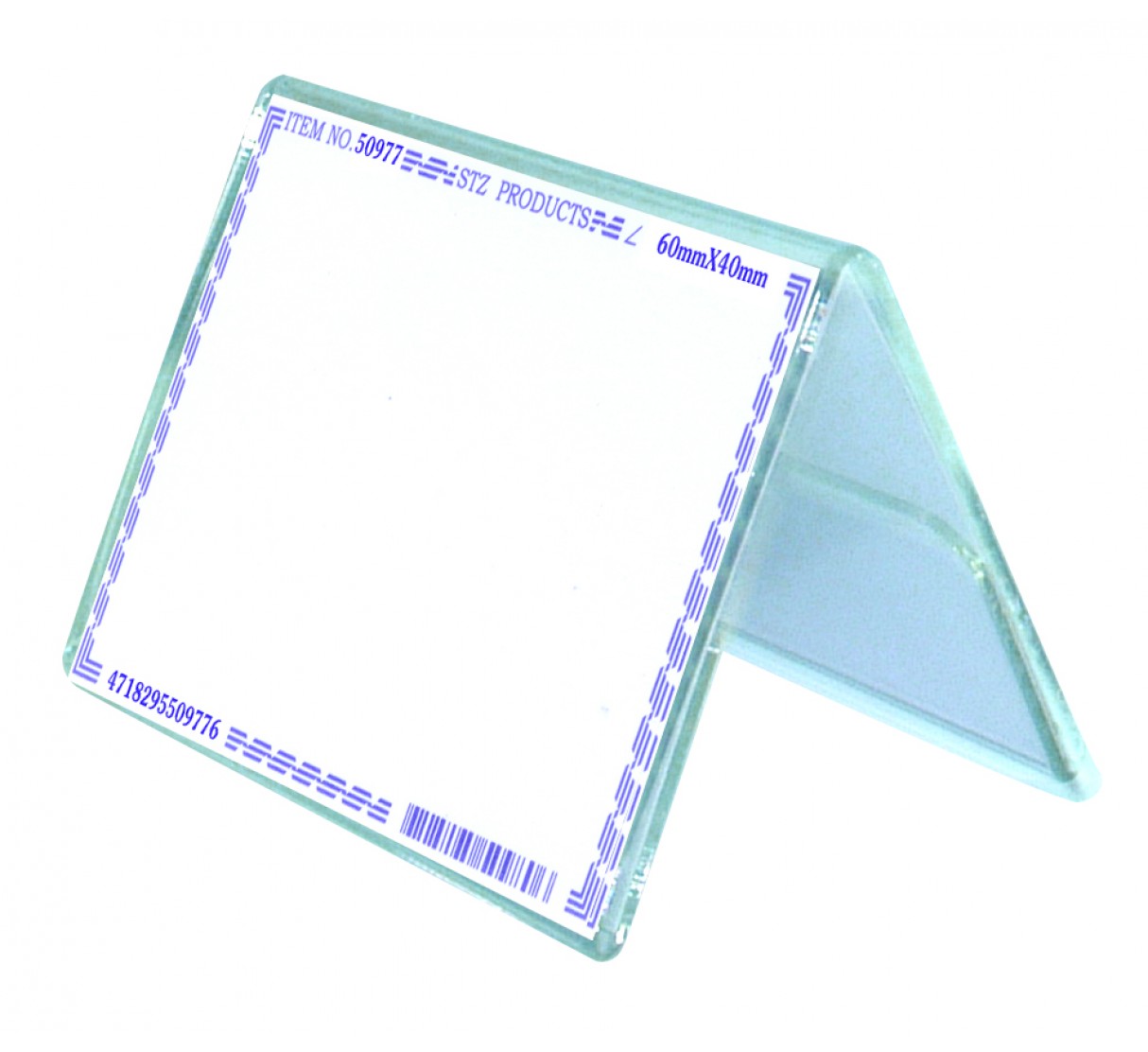 STZ - V Shape Acrylic Both Card Stand