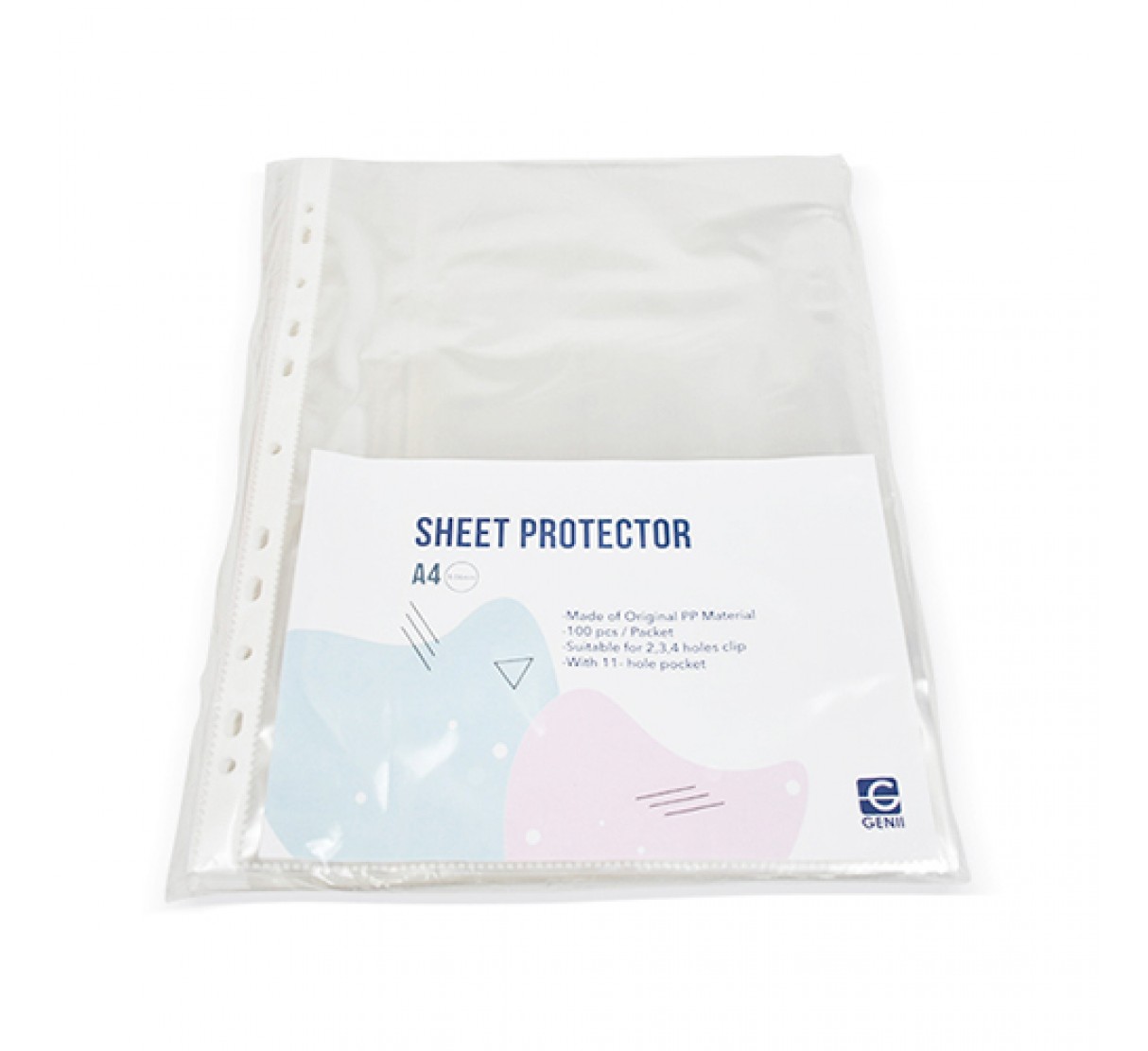 Genii - 11 holes sheet protector 0.06mm x A4 x 100pcs
